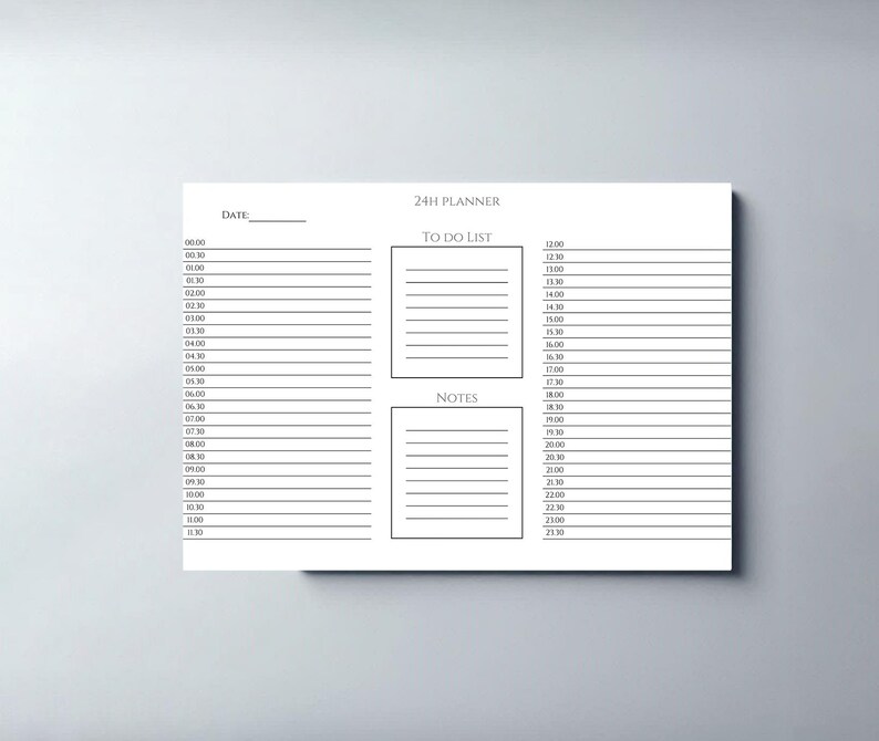 Simple Daily Planner Printable Practical Night Shift Work Schedule 24 ...