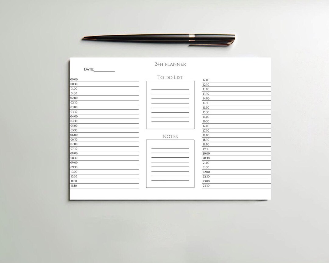 Simple Daily Planner Printable Practical Night Shift Work Schedule 24 ...