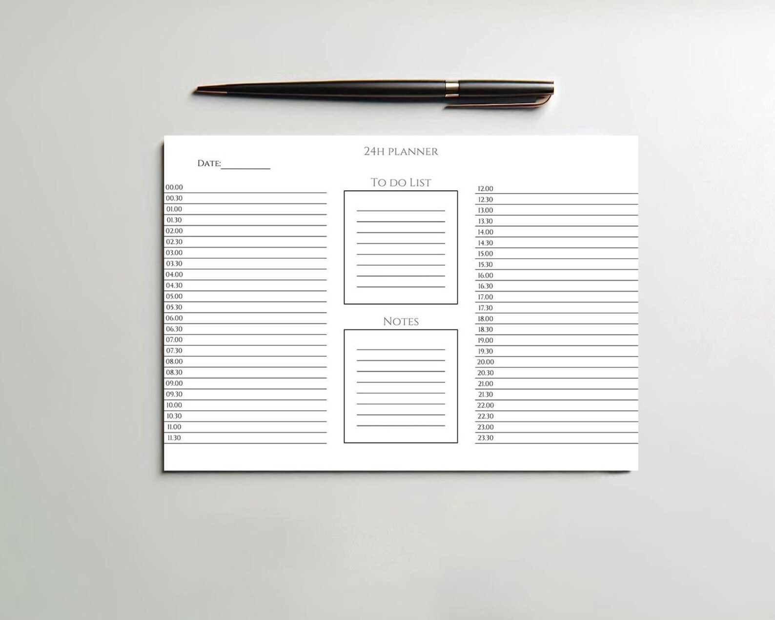 Simple Daily Planner Printable Practical Night Shift Work Schedule 24 ...