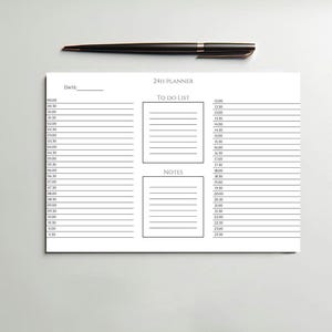 Simple Daily Planner Printable Practical Night Shift Work Schedule 24 ...