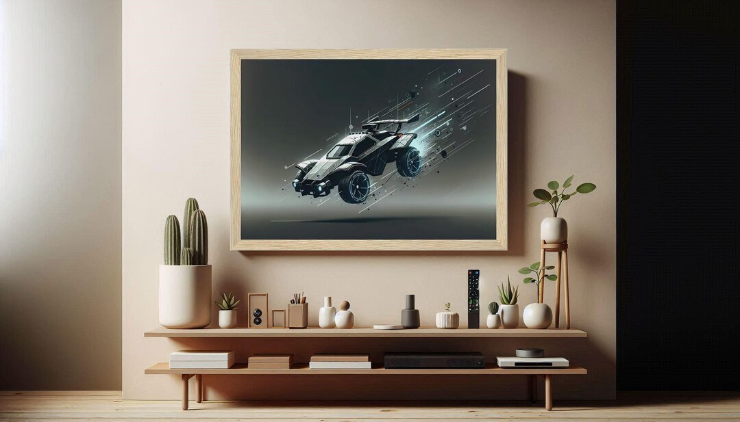 Rocket League Octane Papercraft Poster – Classic Gamer Wall Art ...