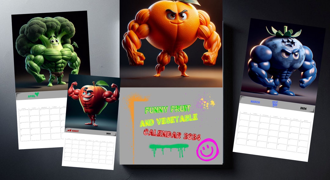 Character Calendar 2024 Cartoon Digital Download, 2024 Digital Planner ...