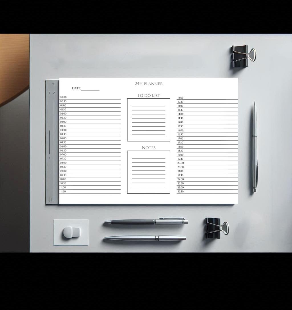 Simple Daily Planner Printable Practical Night Shift Work Schedule 24 ...