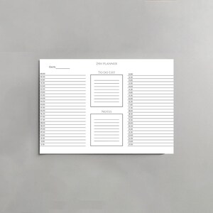 Simple Daily Planner Printable Practical Night Shift Work Schedule 24 ...