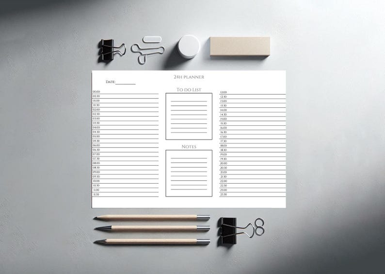 Simple Daily Planner Printable Practical Night Shift Work Schedule 24 ...