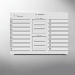 Simple Daily Planner Printable Practical Night Shift Work Schedule 24 ...
