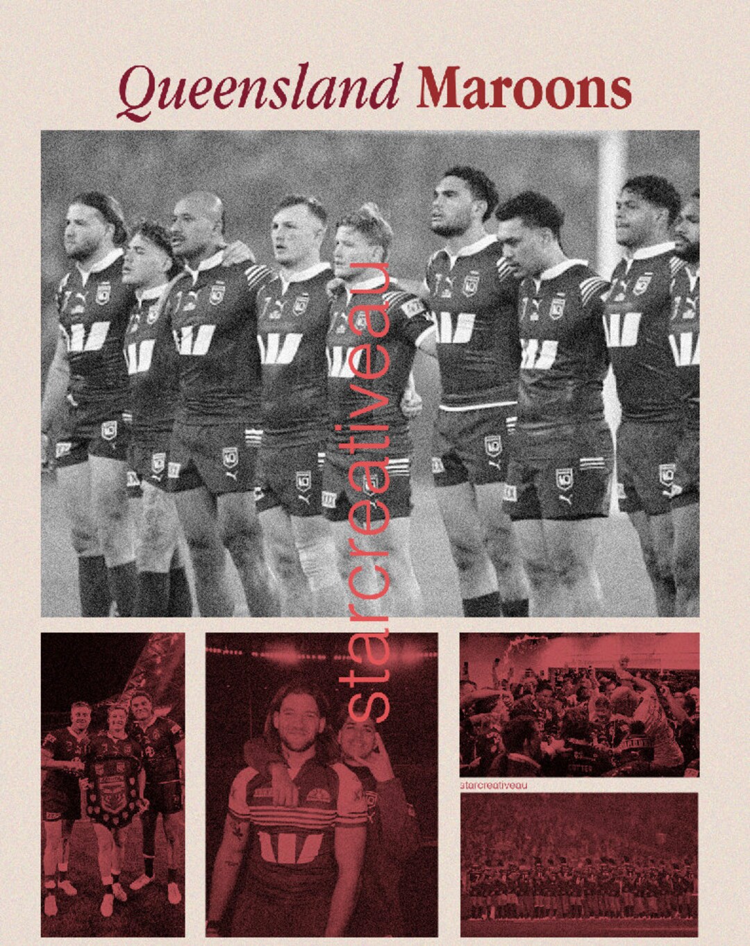 QLD Maroons Digital Poster - Etsy
