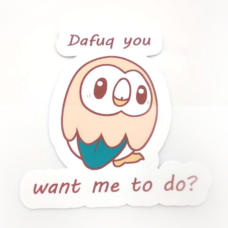 Aghast Rowlet Sticker - Etsy