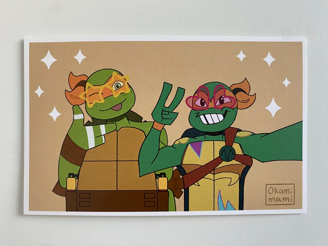 8”x 5” TMNT 2012 & Rise Mikey Art Print - Etsy