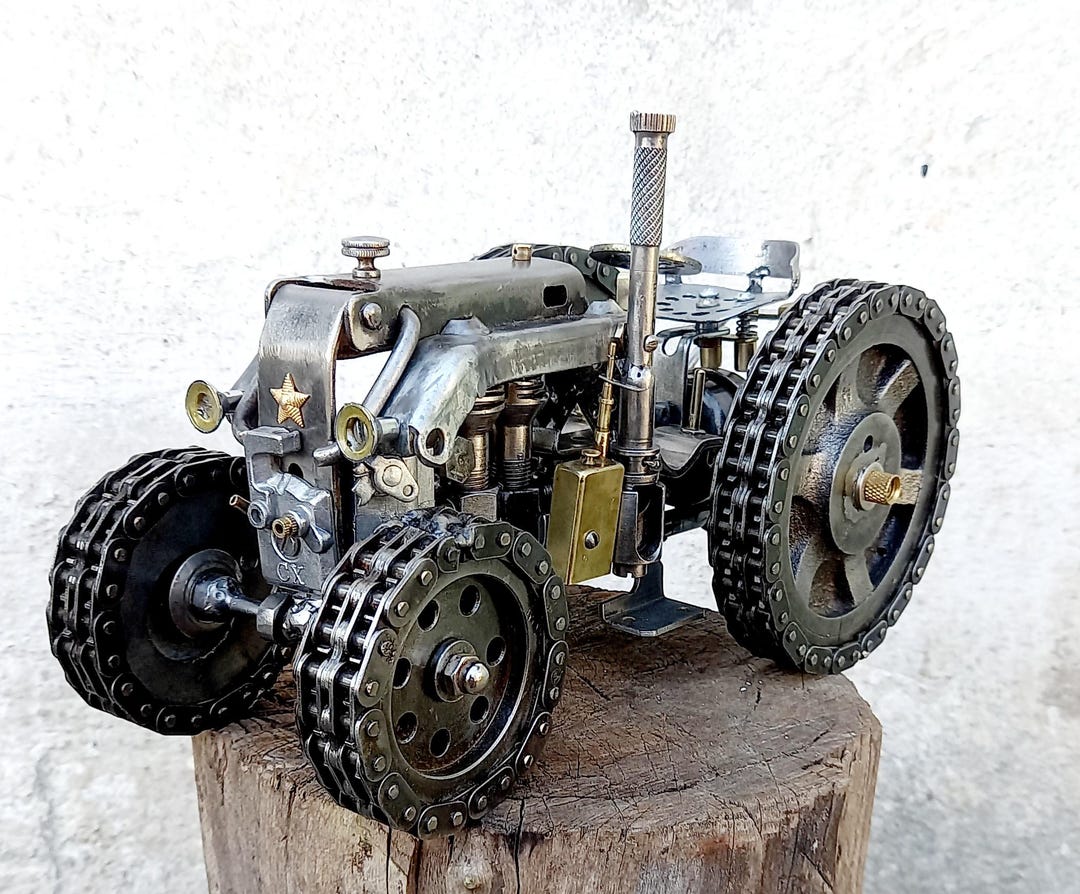 Tractor, Sculpture,recycling & Trash, Metal Art, Scrapart, Exclusive ...