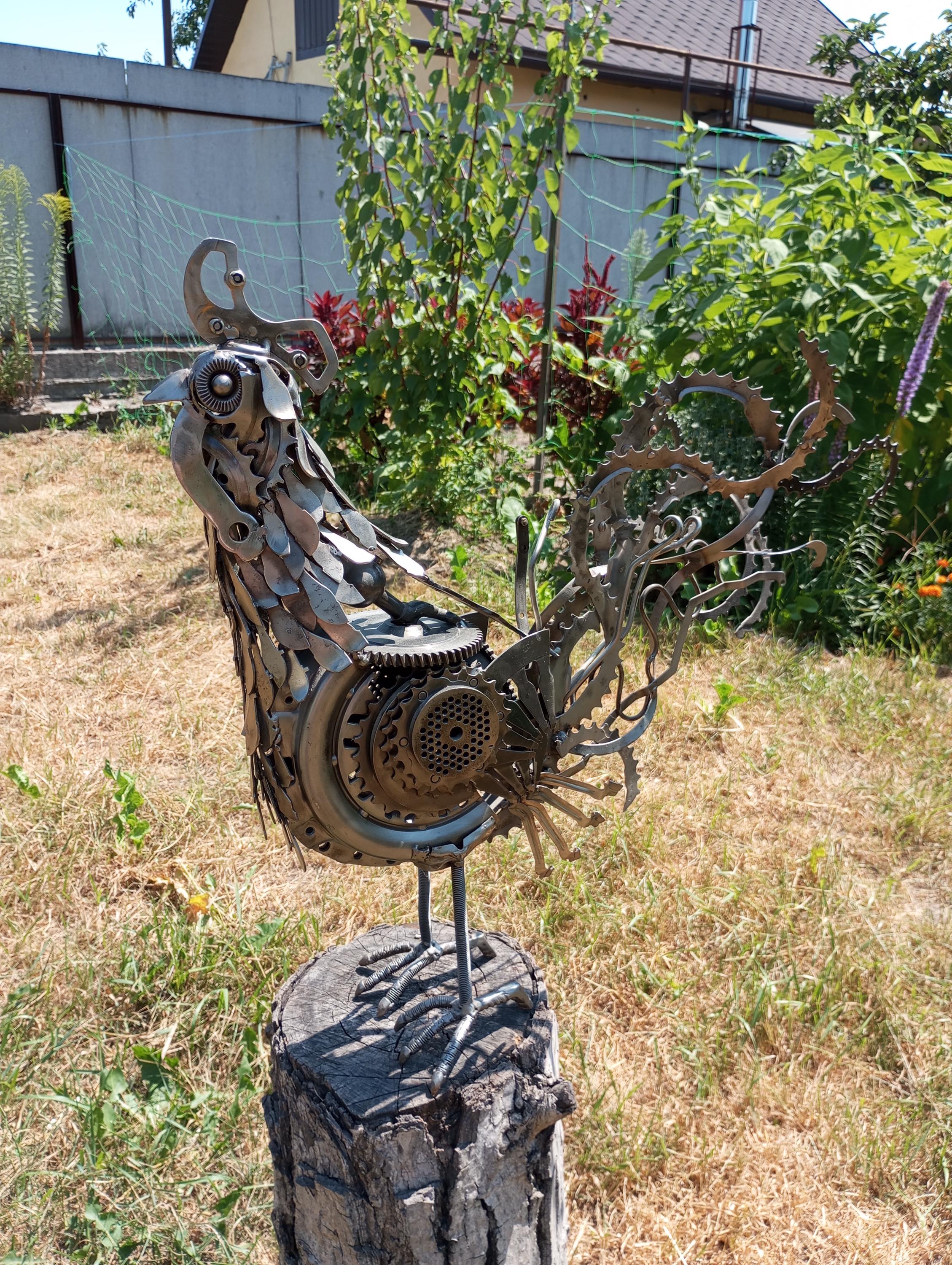 Bird, Rooster, Scrap Art, Metal Art, Recycling and Garbage, Collections ...