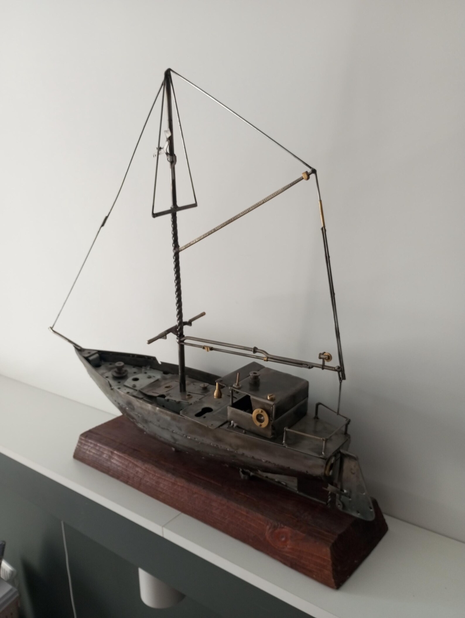 Scrap Metal Boat Sculpture: Recycled Fishing Boat Art - Etsy