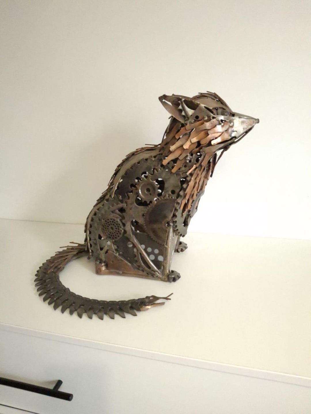 Steampunk Metal Fox Sculpture: Kinetic Scrap Metal Art - Etsy