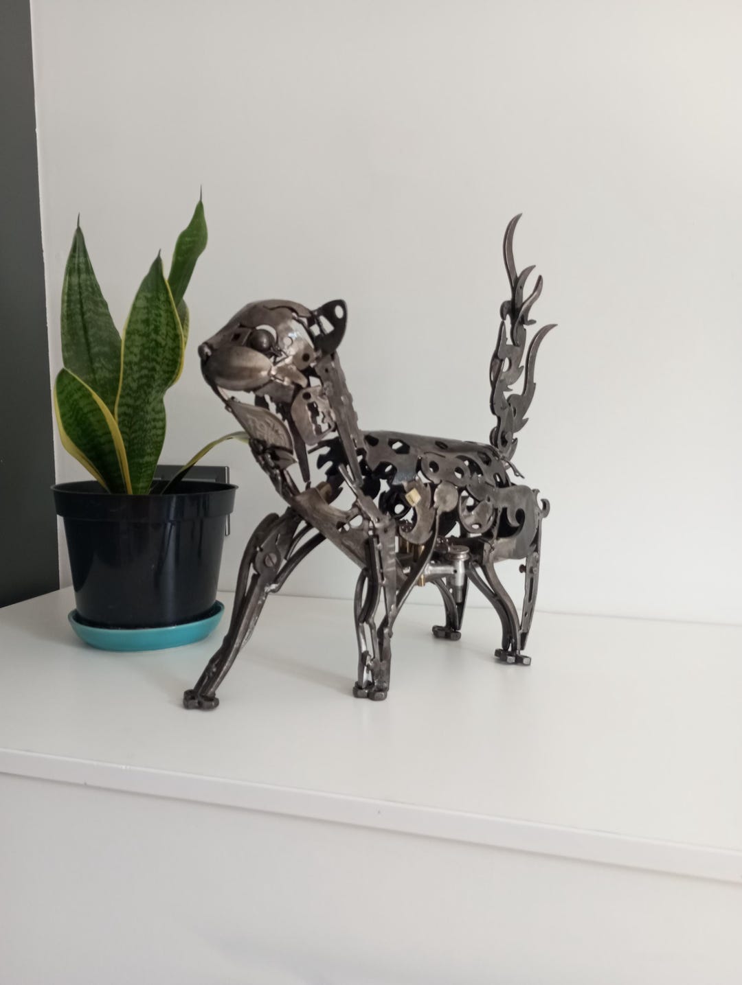 Scrap Metal Cat Sculpture: Exclusive Animal Art - Etsy