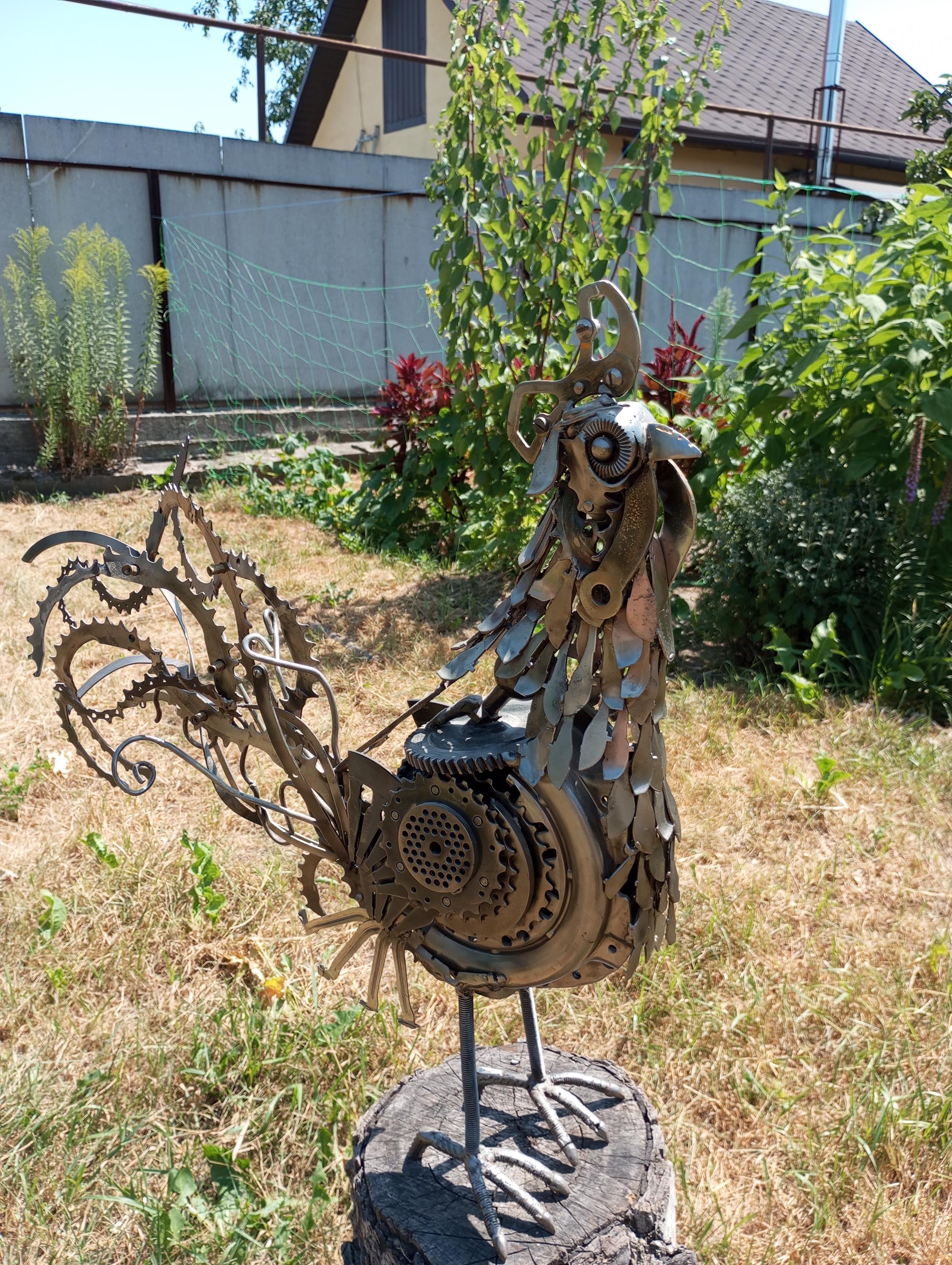 Bird, Rooster, Scrap Art, Metal Art, Recycling and Garbage, Collections ...