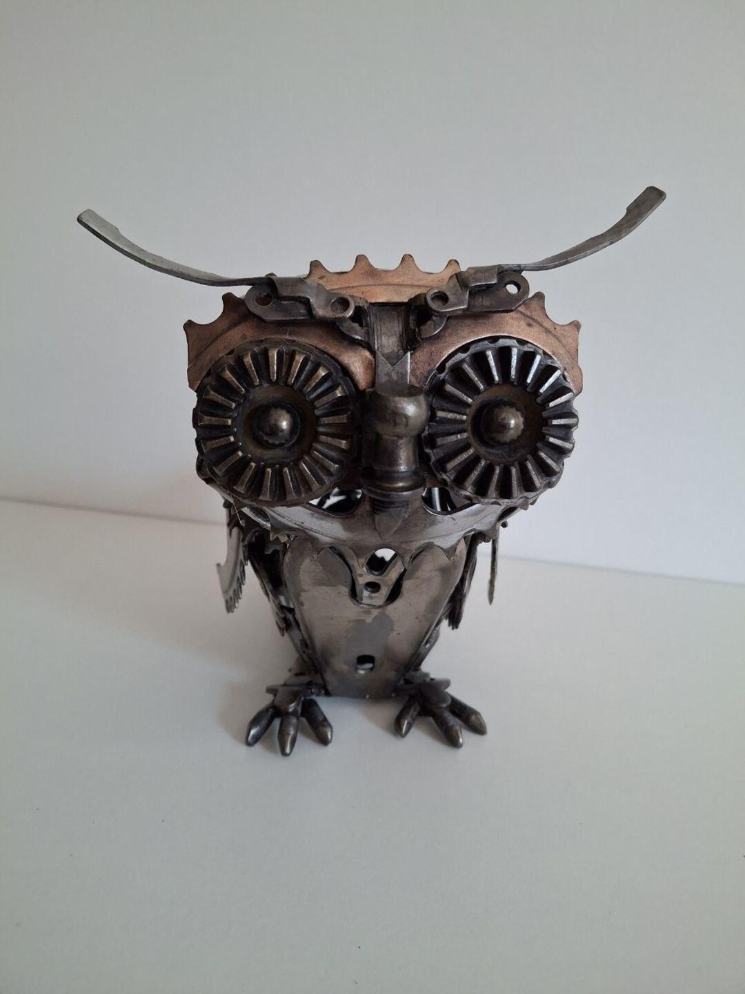 Steampunk Metal Owl, Unique Gift, Bird, Scrap Art, Metal Art, Steel ...
