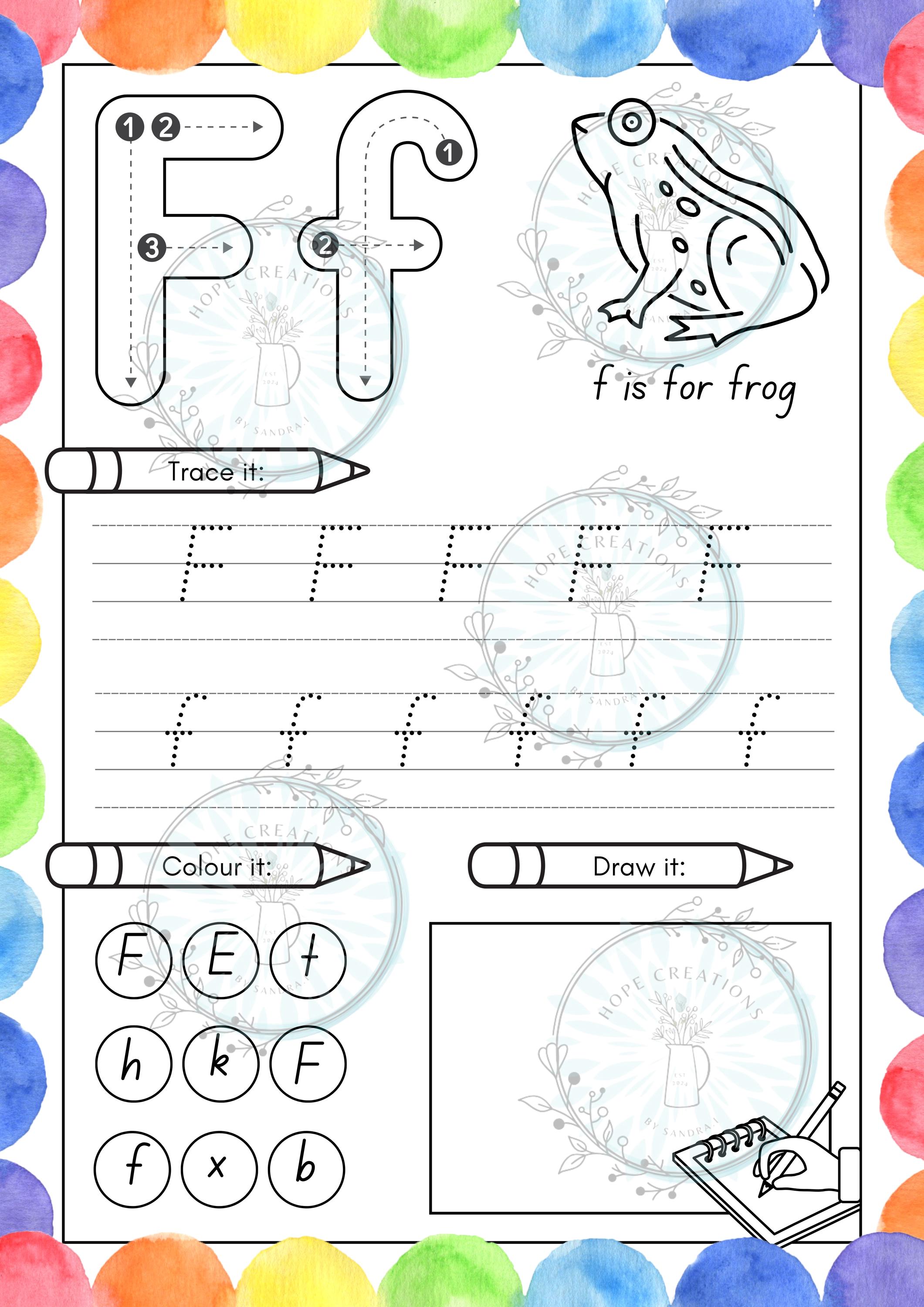 Alphabet Tracing Bundle, Shape Tracing, Line Tracing, Handwriting ...