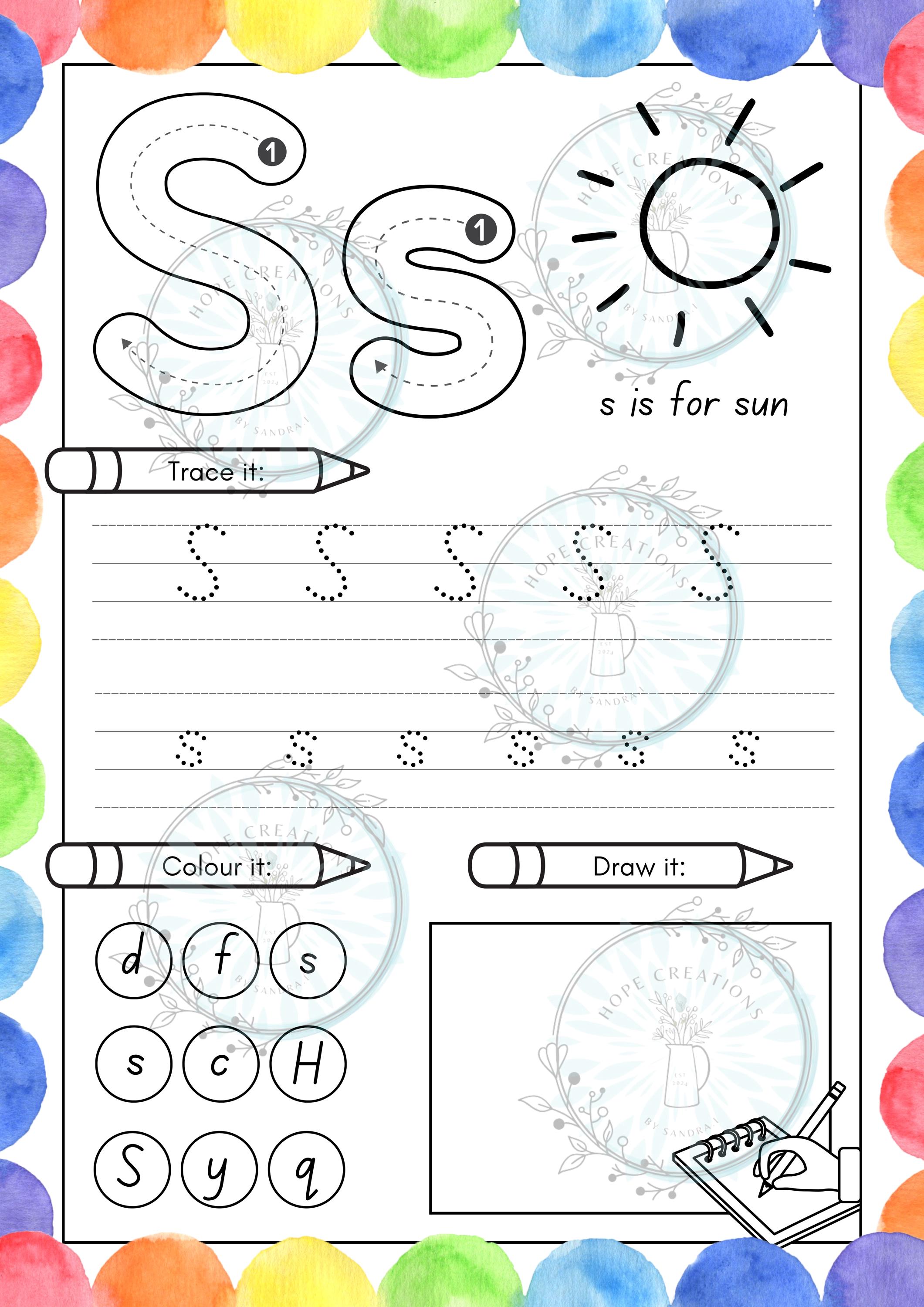 Alphabet Tracing Bundle, Shape Tracing, Line Tracing, Handwriting ...