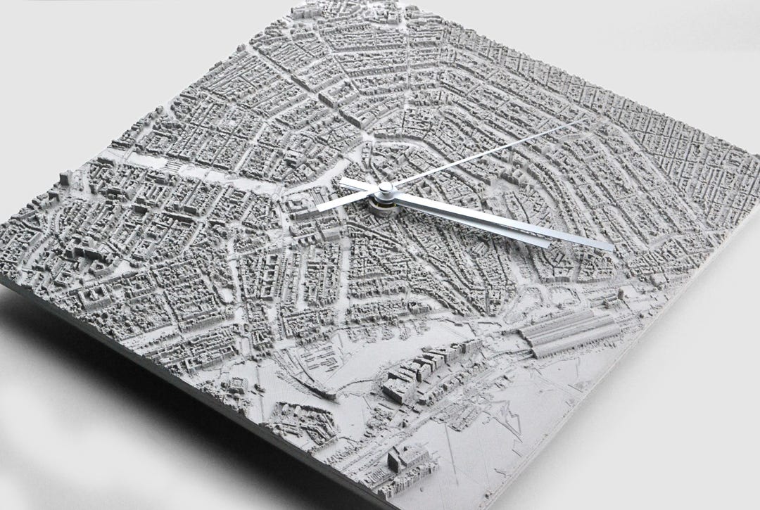 SALE | Concrete City Map Wall Panel or Clock | Wall Decor | Wall Art ...