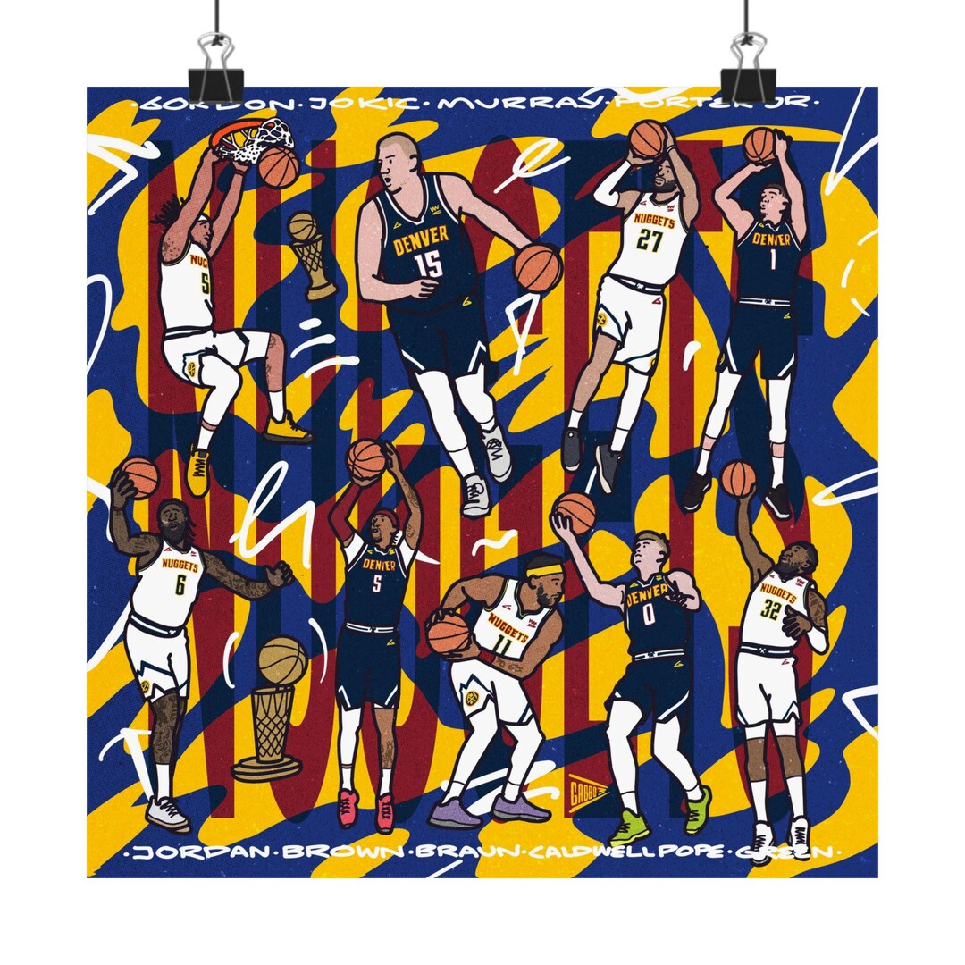 Denver Nuggets 22/23 NBA Champions Square Poster Print - Etsy