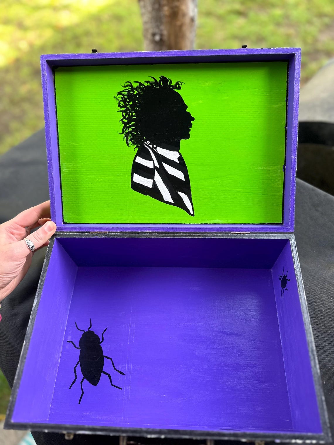 Custom Handpainted Beetlejuice Wooden Box - Etsy