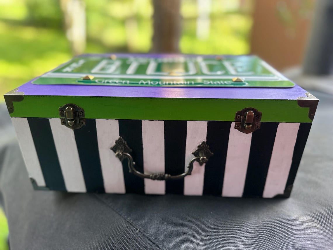 Custom Handpainted Beetlejuice Wooden Box - Etsy