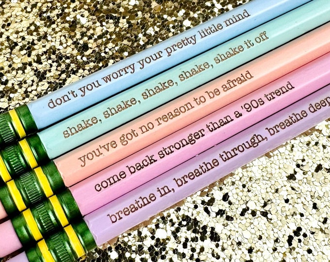 Taylors Engraved Pencils, Custom Pencils, Eras Merch, Pastel Pencils ...