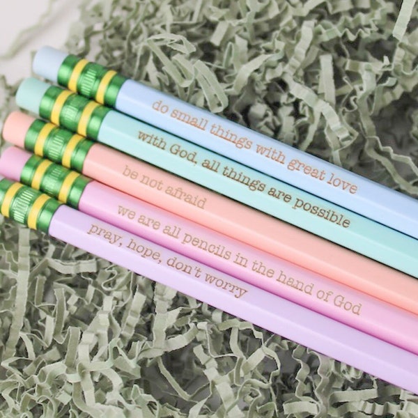 Quote Pencils - Etsy