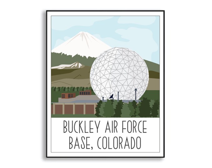 Buckley AFB Poster, Buckley Air Force Base Print, Colorado Air Force ...