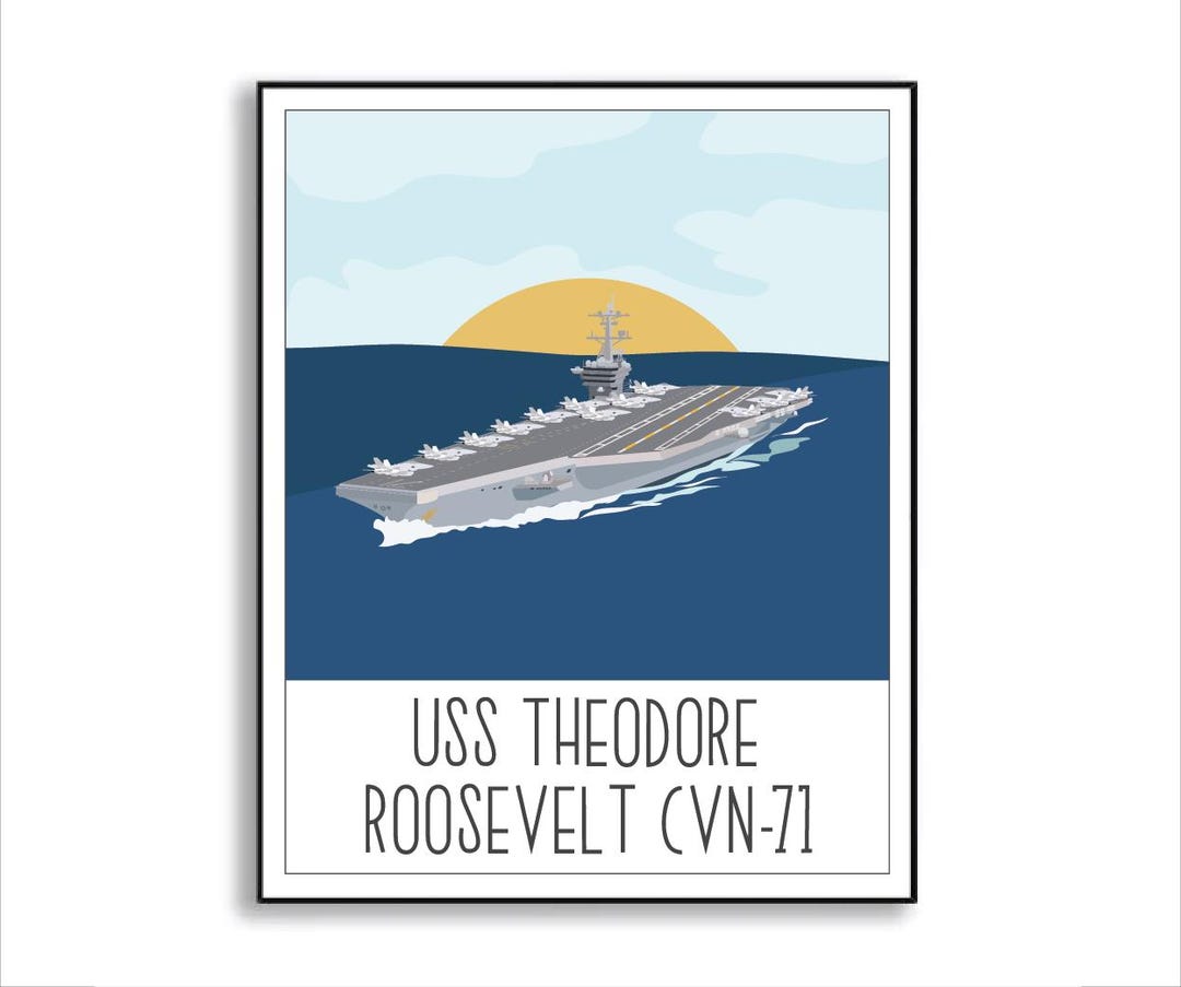 USS Theodore Roosevelt CVN-71 Poster, United States Navy Poster ...