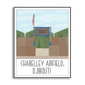 Chabelley Airfield Print, Djibouti Air Force Base Poster, Chabelley ...