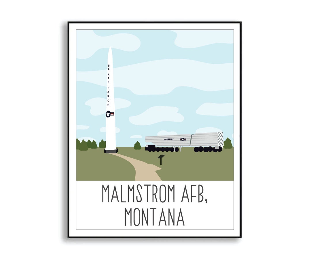 Malmstrom AFB Print: Montana Air Force Base Poster - Etsy