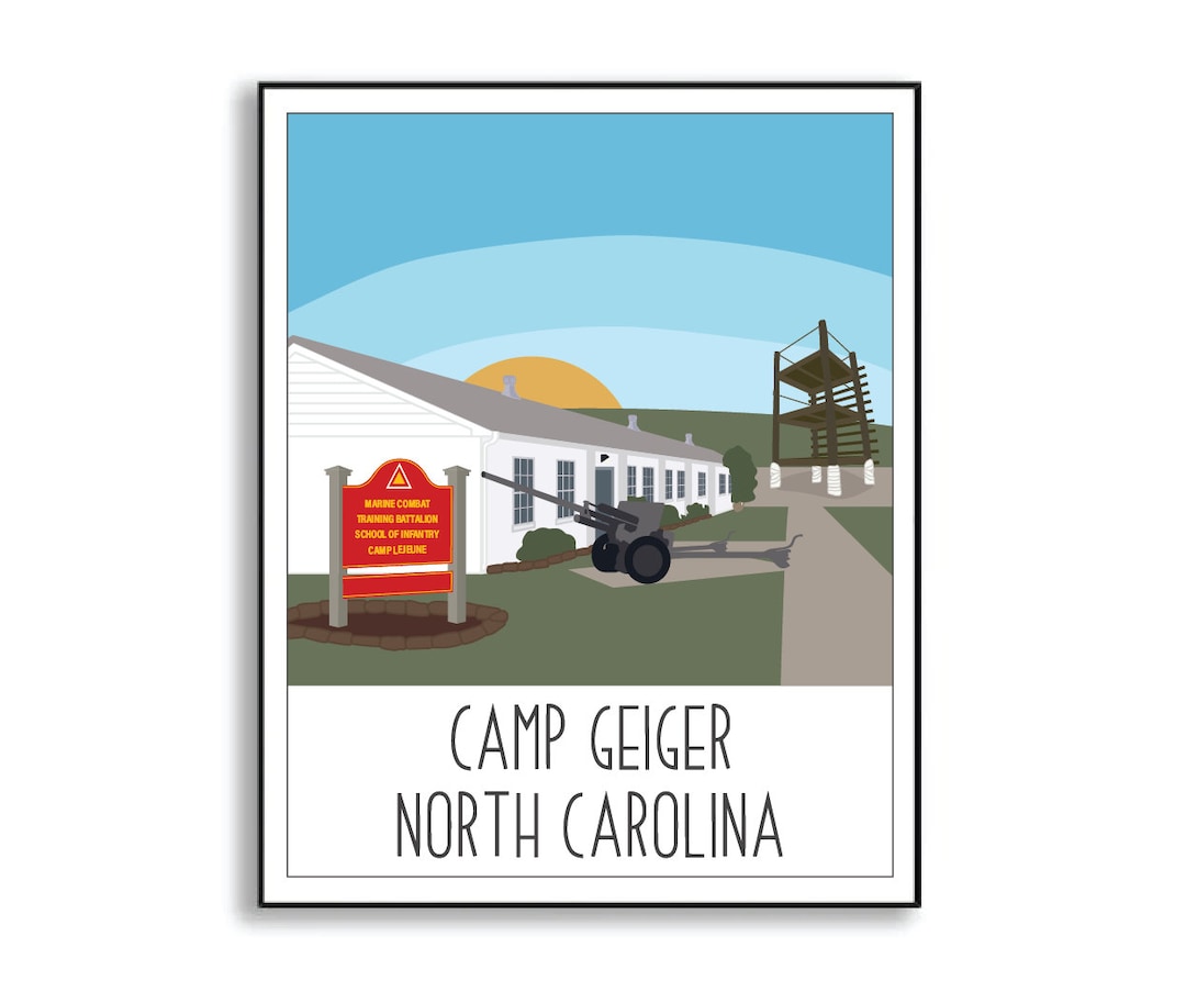 Camp Geiger Poster, Marine Corps Base North Carolina Poster, Marines ...