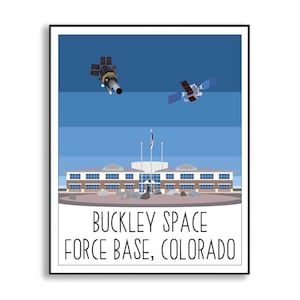 Buckley SFB Poster, Buckley Space Force Base Print, Colorado Space ...
