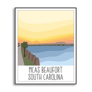 MCAS Beaufort Print, Marine Corps Air Station Beaufort Poster, South ...