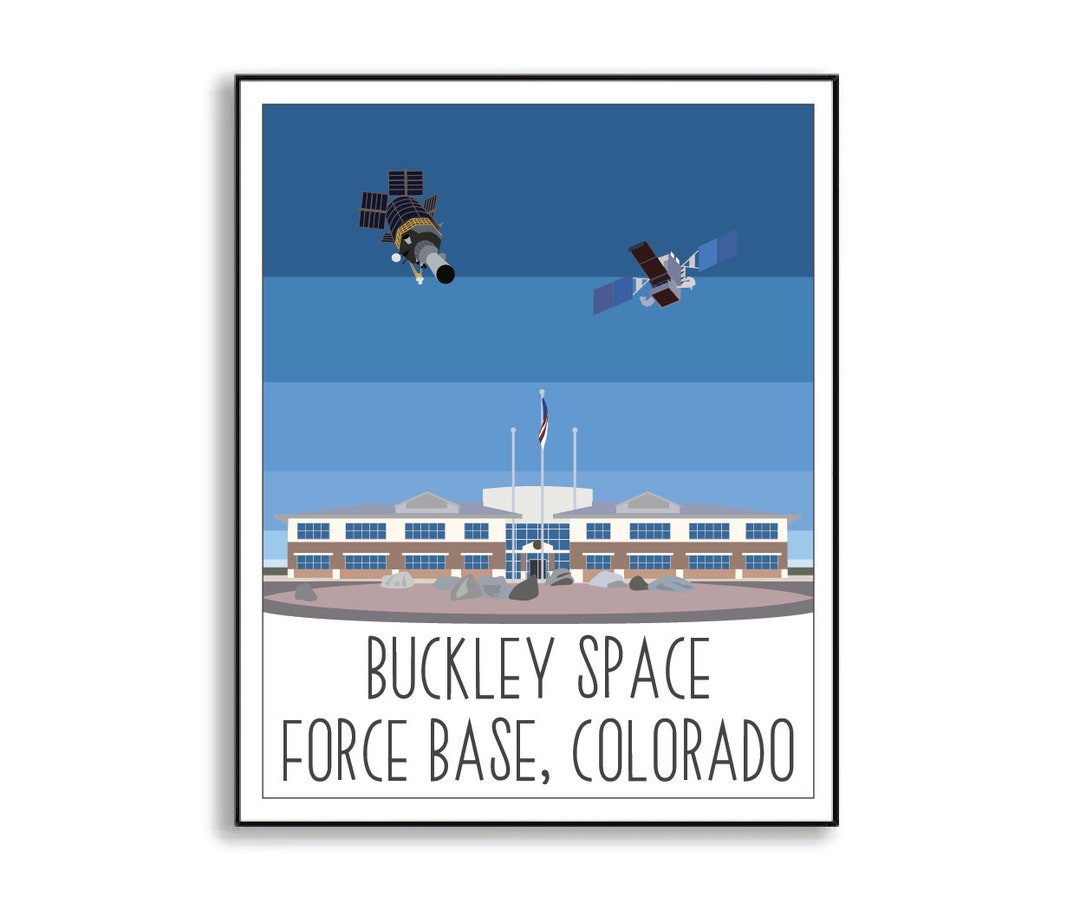 Buckley SFB Poster, Buckley Space Force Base Print, Colorado Space ...