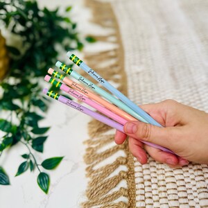 Custom Engraved Pencils, Personalized Pastel 2 Pencils, Custom Classic ...