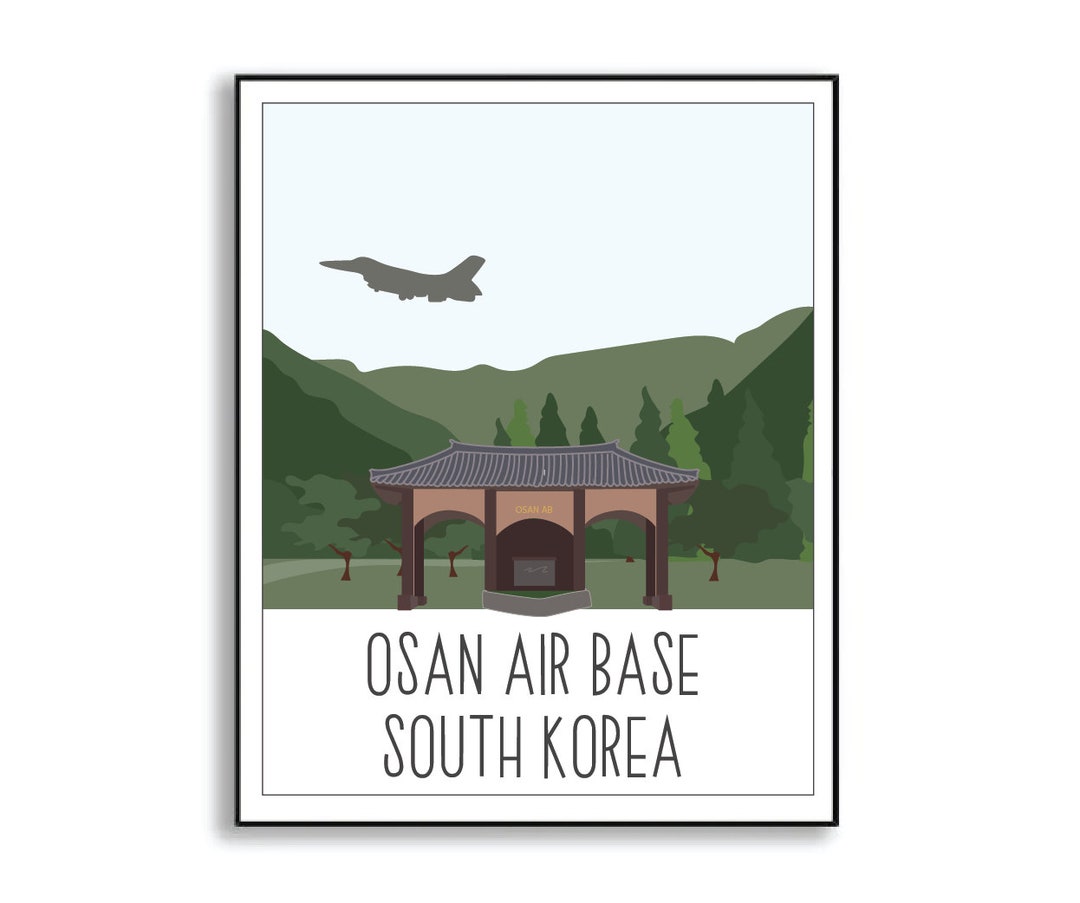 Osan Air Base Print, Osan AFB South Korea Poster, Air Force Base Poster ...