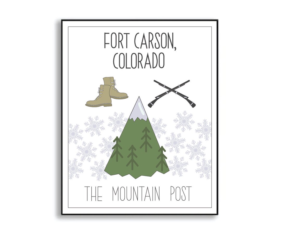 Fort Carson Colorado Military Base Poster - Etsy