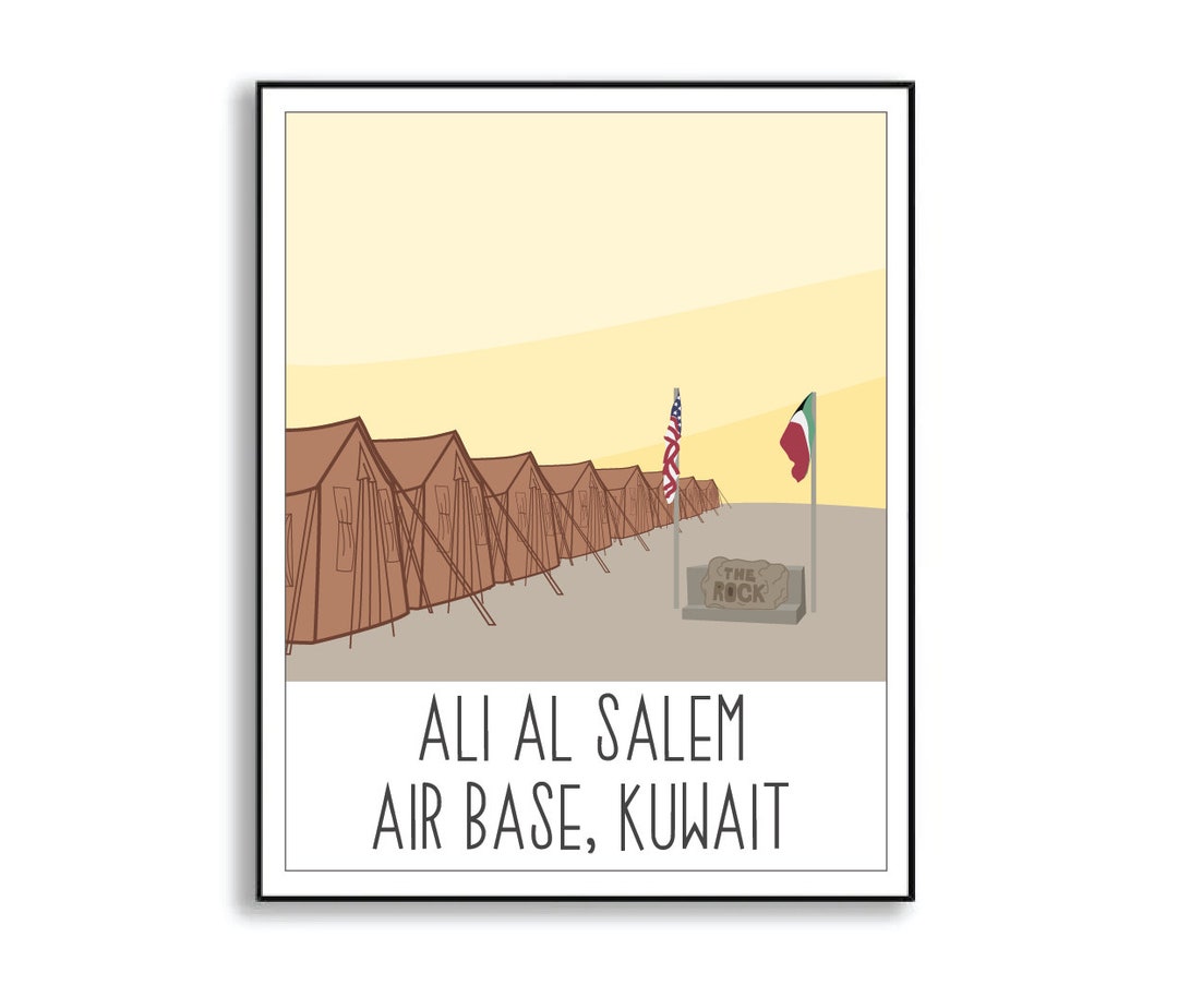 Ali Al Salem Poster, ASAB Kuwait Print, Duty Station Tracker ...