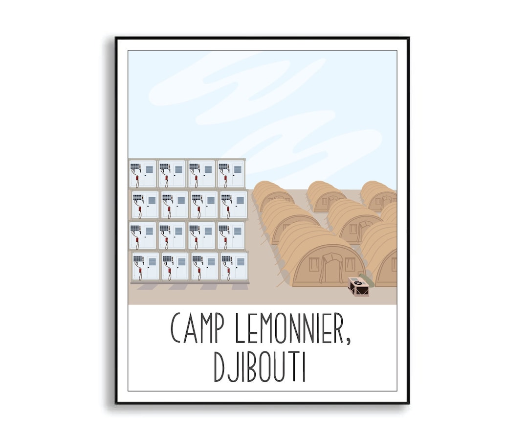 Camp Lemonnier Poster, Naval Base Poster, Camp Lemonnier Djibouti Art ...