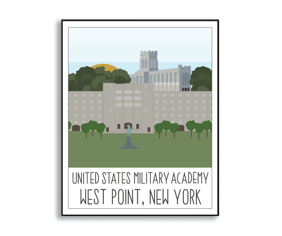 USMA West Point New York Military Base Illustration - Etsy