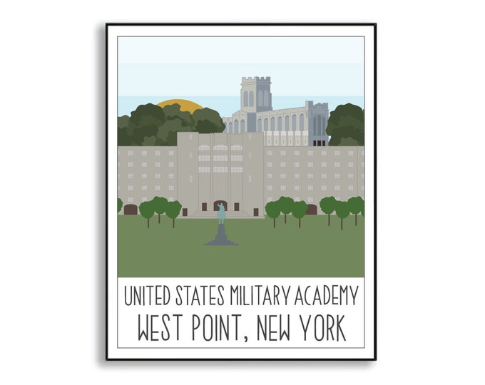 USMA West Point New York Military Base Illustration - Etsy