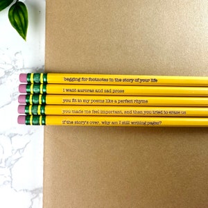 Taylors Engraved Pencils, Custom Pencils, Eras Merch, Pastel Pencils ...