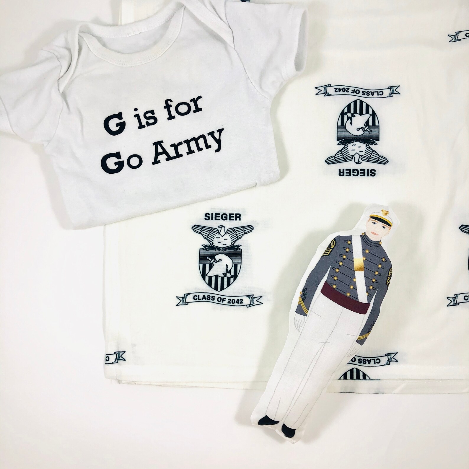 Set of 3 USMA West Point Army Themed Baby Swaddle Blankets | Etsy