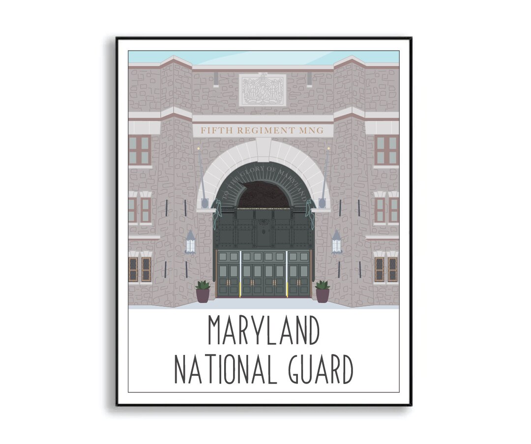 Maryland National Guard Poster, 5th Regiment Armory Poster, Maryland ...