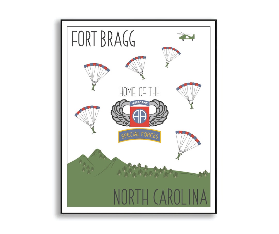 Fort Bragg North Carolina Military Base Illustration - Etsy