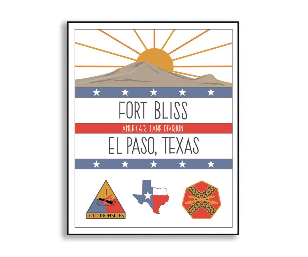 Fort Bliss Texas Military Base Poster: Army Base Tracker - Etsy