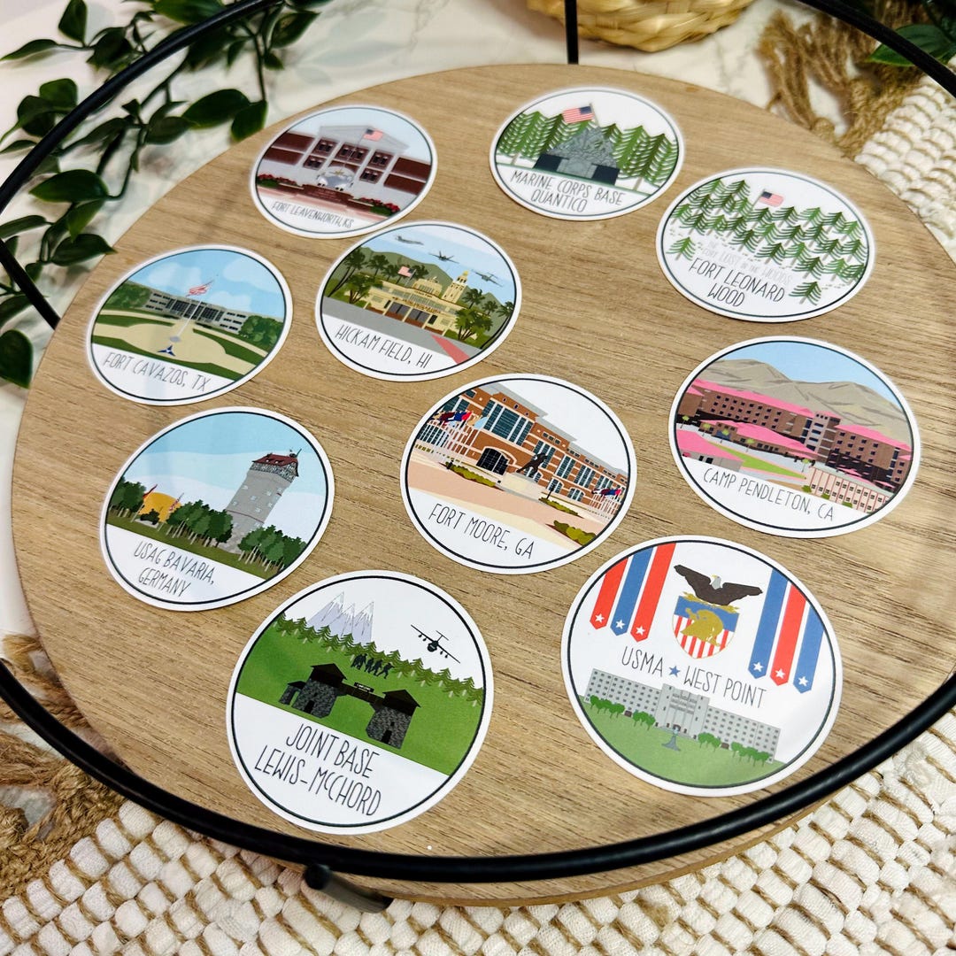 Military Base Decal, Collectible Duty Station Sticker, Waterproof Army ...