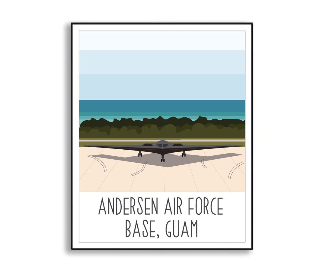 Andersen AFB Poster, Andersen Air Force Base Print, Guam Air Force Base ...
